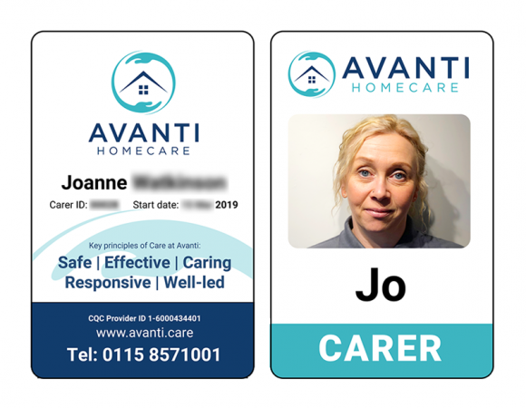 Designing a more client friendly ID card - Avanti Homecare